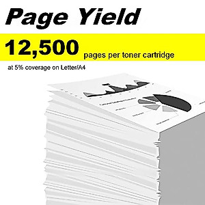 v4ink Compatible CE255X Toner Cartridge Replacement for HP 55X CE255X 55A CE255A Toner High Yield Ink for HP P3015 P3015d P3015dn P3015n P3015x M521dn M521dw M525c M525dn M525f Printer 2PK