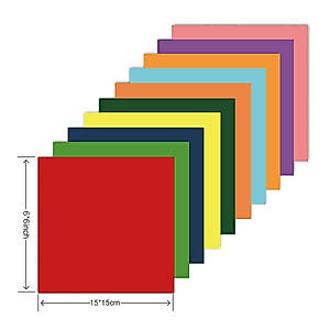 Origami Paper 6 Inches Square 500 Sheets 20 Vivid Colors Double Sided for Kids & Adults Arts and Crafts Projects