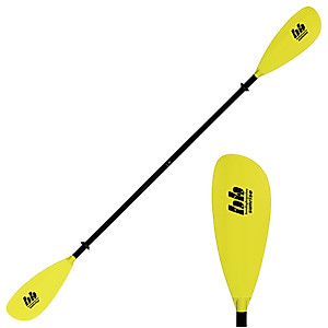 BENDING BRANCHES Sunrise Glass 2-Piece Snap-Button Kayak Paddle for Recreational Day Trips, 230 cm, Yellow