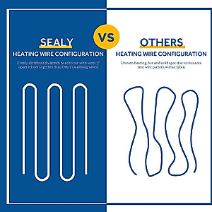 Sealy Heated Mattress Pad Full Size with 10 Heated Settings | Electric Mattress Pad Bed Warmer 54"x75" | Auto Shut Off 1-9 Hours| Fit Up to 15 Inch Deep Pocket | Machine Washable