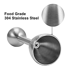 Xicennego Egg Cracker Topper Set of 5 - Includes 2 Egg Cups, 2 Spoons and 1 Cutter - Stainless Steel Easy Egg Opener