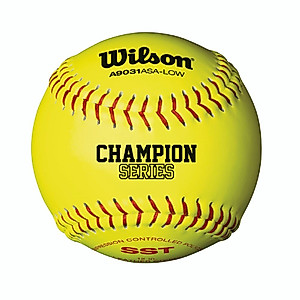 WILSON A9031 ASA Series Softball (12-Pack), 12-Inch, Optic Yellow