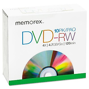 Memorex - 10-Pack 2x DVD-RW Disc Spindle