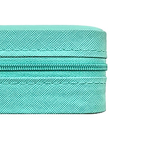 TRODANCE Mini Jewelry Travel Case,Small Travel Jewelry Organizer, Portable Jewelry Box Travel Mini Storage Organizer Portable Display Storage Box For Rings Earrings Necklaces Gifts (Blue)