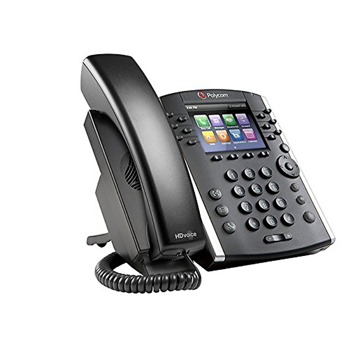 Poly - VVX 411 12-Line VOIP Business Phone (Polycom) - Desk Phone with Handset - POE - Power Supply Not Included - 3.5" Color Display