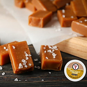 Victor Allen's Coffee Sweet and Salty Caramel Flavored Cappuccino Mix, 42 Count, Single Serve K-Cup Pods for Keurig K-Cup Brewers Brewers