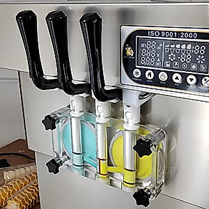 Kolice ETL Commercial 3 flavors soft ice cream machine,gelato yogurt ice cream machine-2+1 mixed flavors ,upper tanks refrigerated,countertop,auto counting,auto washing