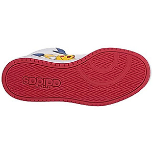 adidas Boy's Hoops 2.0 Mid Basketball Shoe, White/Royal Blue/Black, 7 Little Kid