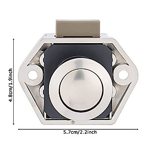 Durable Home Gadget Zinc Alloy Furniture Hardware Push Button Latch Cabinet Door Catch Cabinet Lock Car Push Lock - (Color: gold)