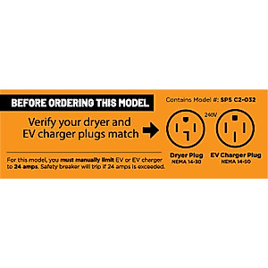 Splitvolt NEMA 14-30/14-50, 240V, 24 Amp Splitter Switch - Save Thousands on Home Electric Vehicle Charging (EV) Install, cETLus Certified, Charge Two EVs, Plug and Play