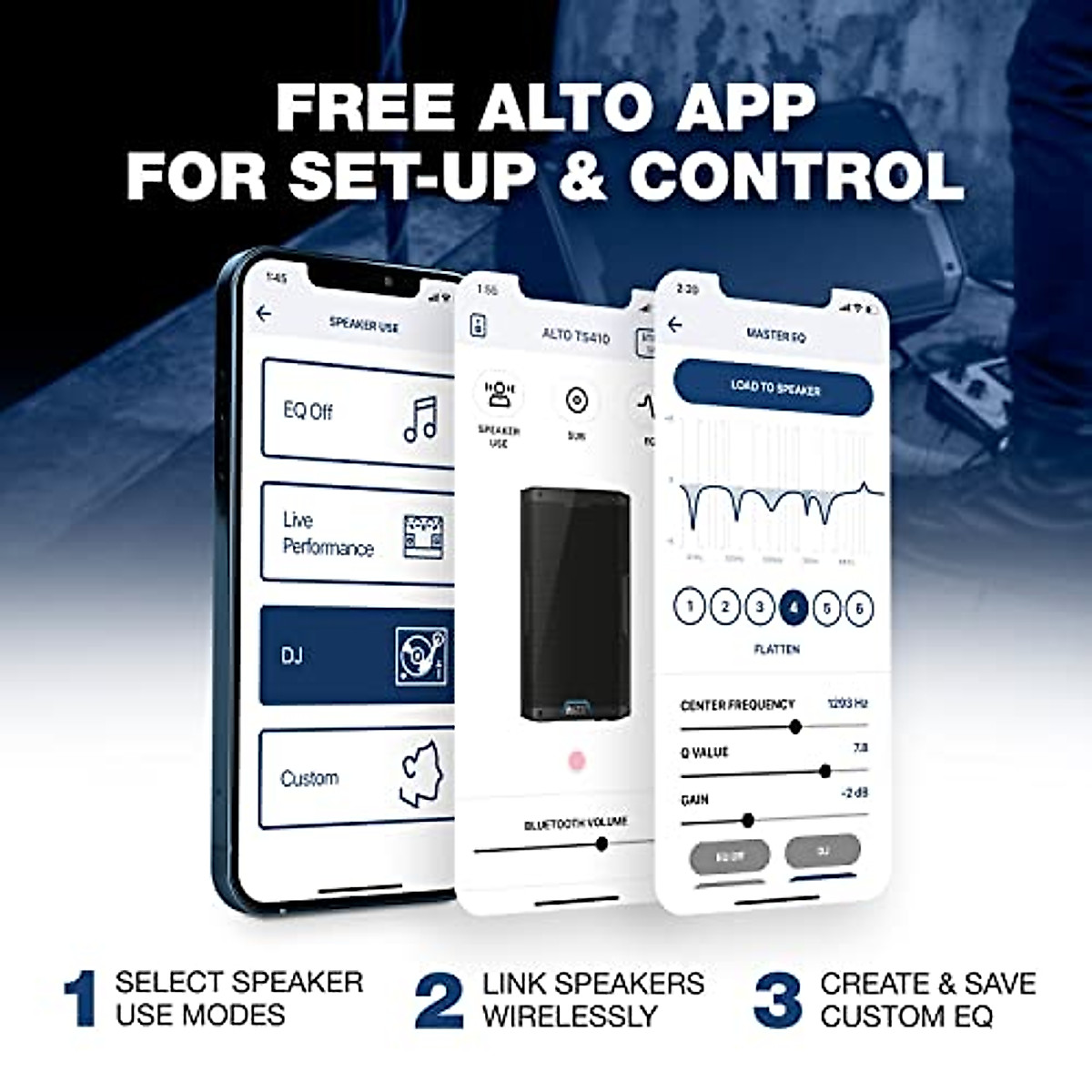 Alto Professional TS410 - 2000W 10" Powered PA Speaker with 3 Channel Mixer, Bluetooth Streaming, Wireless Loudspeaker linking, DSP and Alto App