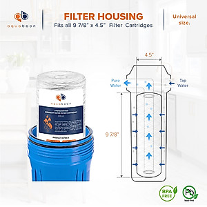 Aquaboon 5 Micron 10" x 4.5" String Wound Sediment Water Filter Cartridge | Whole House Sediment Filtration | Compatible with 84637, WPX5BB97P, PC10, 355214-45, 355215-45, WP10BB97P WP5BB97P 10-Pack