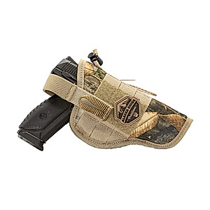 Alaska Guide Creations Pistol Holster One Size Fits Most | Open Carry Pistol Holder | Camo Hunting Harness (Realtree Edge)