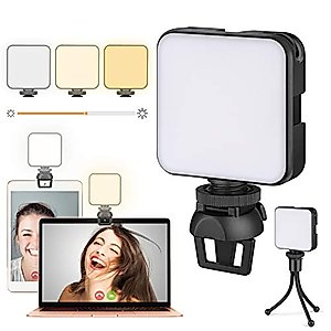 Video Conference Lighting Kit, Laptop Light, Webcam Lighting with Clip, Zoom Light for Laptop Computer, Zoom Meeting, Remote Working, Streaming and Self Broadcasting, Vlogging(Dimmable & Rechargeable)