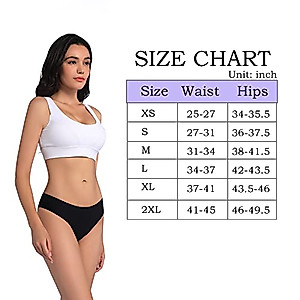 COSOMALL 6 Pack Women's Invisible Seamless Bikini Underwear Half Back Coverage Panties (US S, 6 Pack Seamless)
