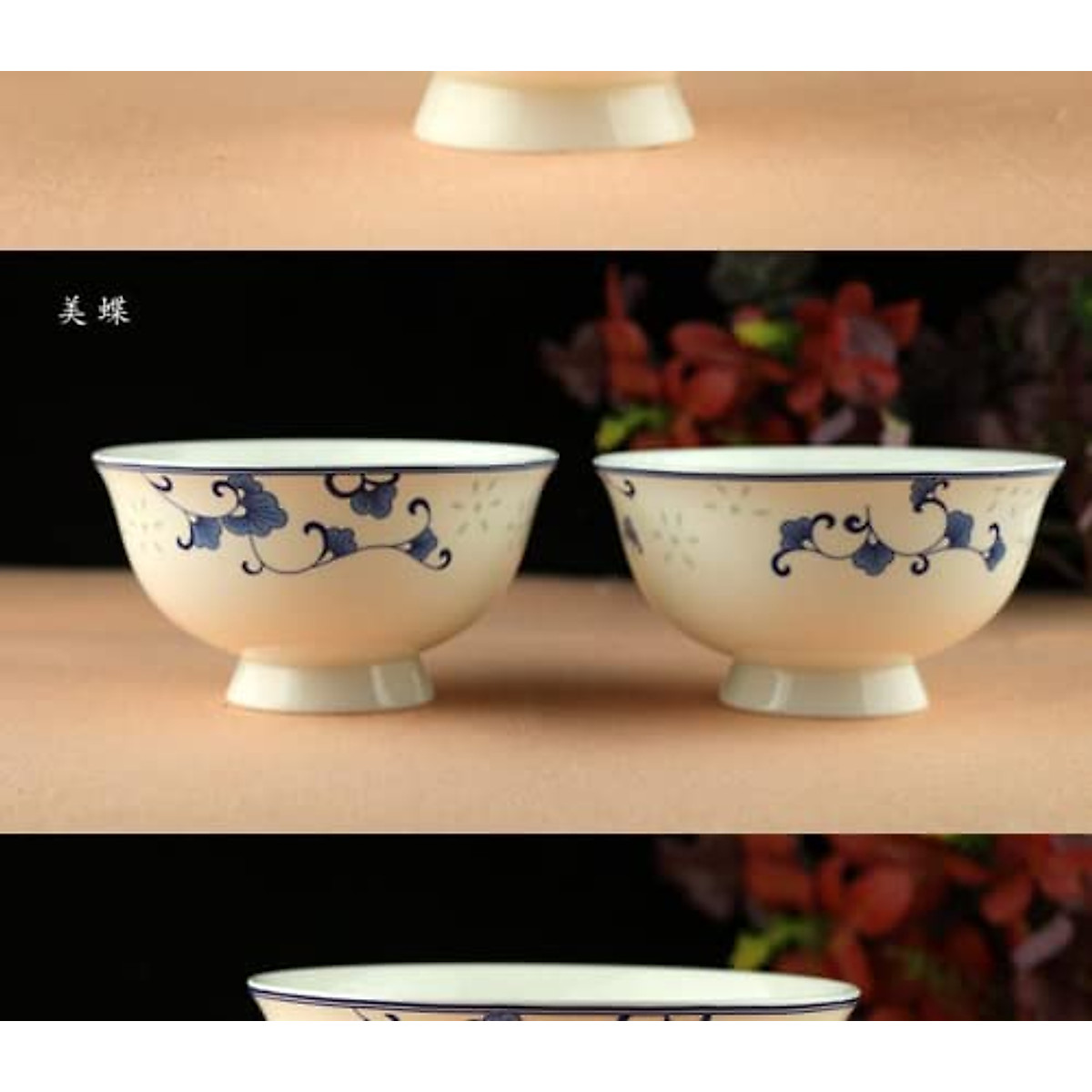 XIALON 13cm 5.1in High foot Ceramic Bowl Jingdezhen high-end bone China household healthy dinnerware bowl