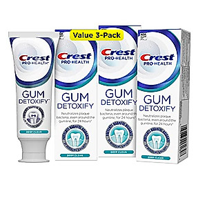 Crest Pro-Health Gum Detoxify Toothpaste, Deep Clean, 3.7 oz, Pack of 3