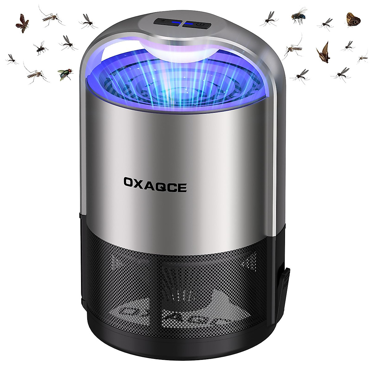 Fruit Fly Traps Indoors, Gnat Traps for House, Fly Traps, Bug Zapper Indoor, Insect Traps with 10 Sticky Glue Boards, Grey