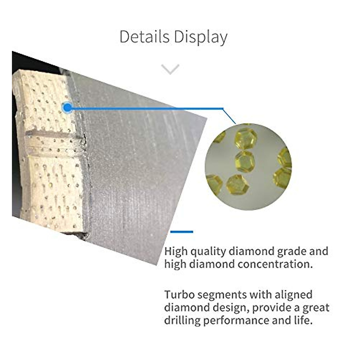 ALSKAR DIAMOND APDB 3 inch Dry Drill Core Bits with Diamond Aligned Segment for Brick Concrete Masonry 5/8"-11 Threaded (3")