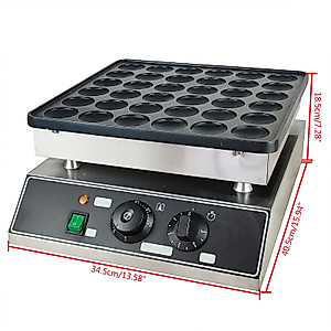 Electric Pancake Maker 36 Holes Cake Pan and Waffle Iron Waffle Maker Machine for Making Breakfast Lunch & Snacks with Easy Clean, Non-Stick