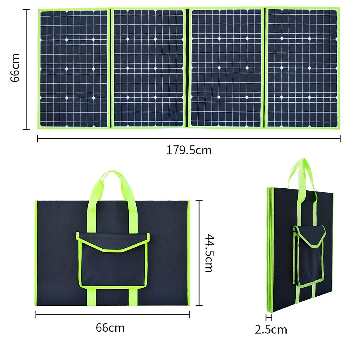 XINPUGUANG Foldable Solar Panel 200W 12V Portable Solar Charger with 20A Charge Controller for Battery Power Station Camping Travel RV Van Outdoor
