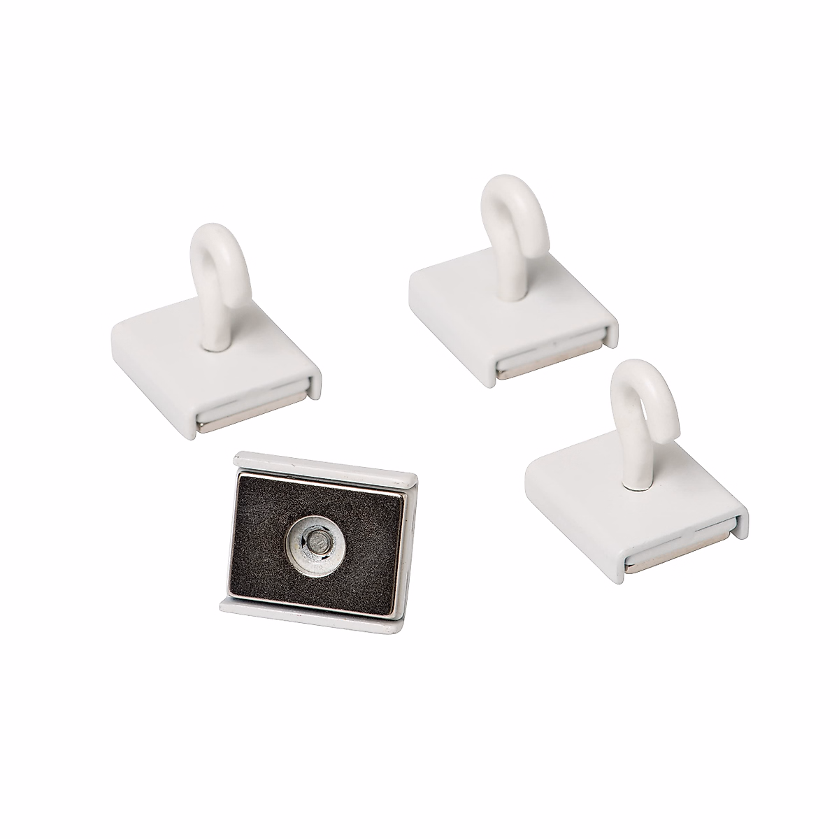 Dowling Magnets Ceiling Hooks for Suspended Ceilings, White, Pack of 4, 1" L x .88" W