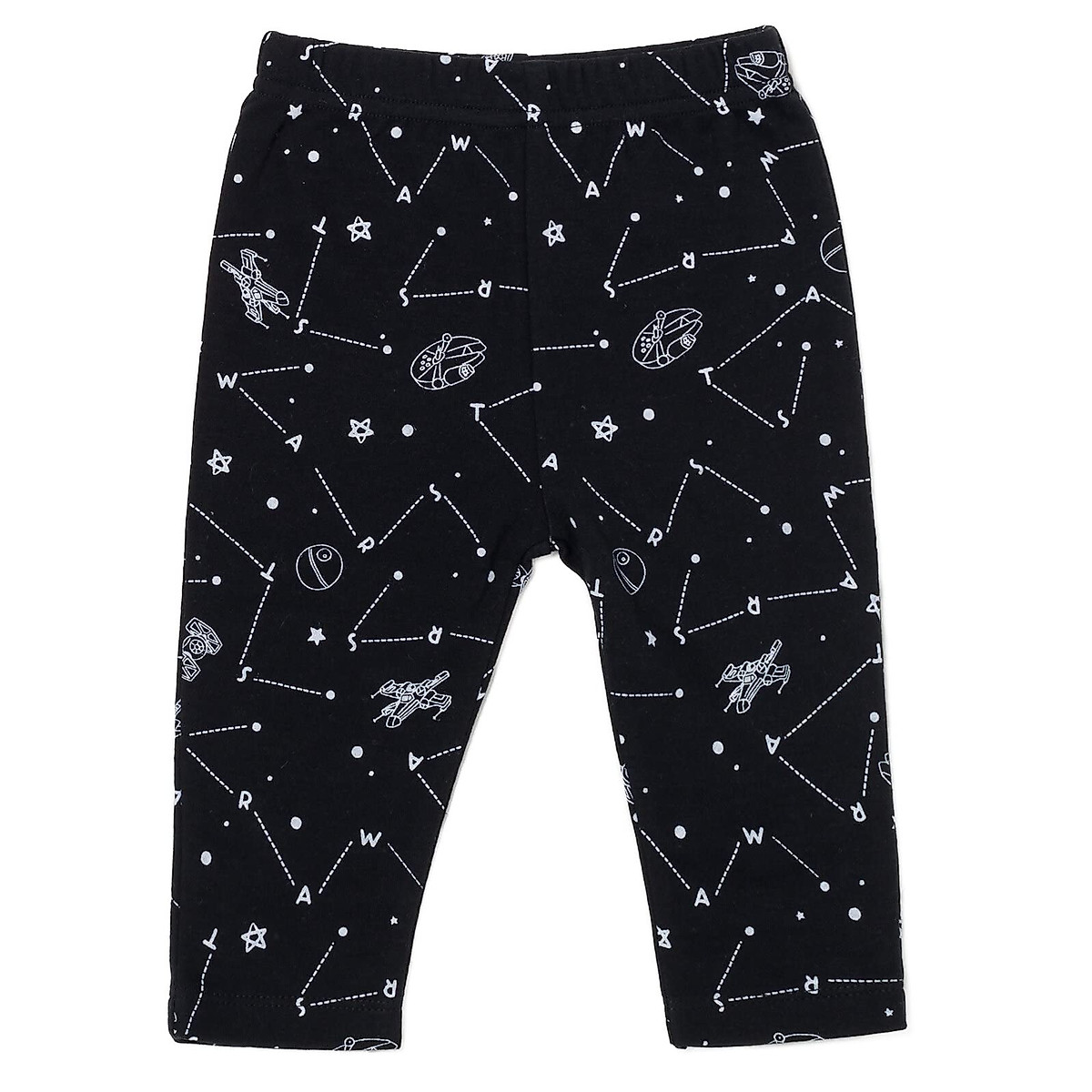 STAR WARS Darth Vader Chewbacca Newborn Baby Boys 3 Piece Outfit Set: Cuddly Bodysuit Pants Hat White/Black 0-3 Months