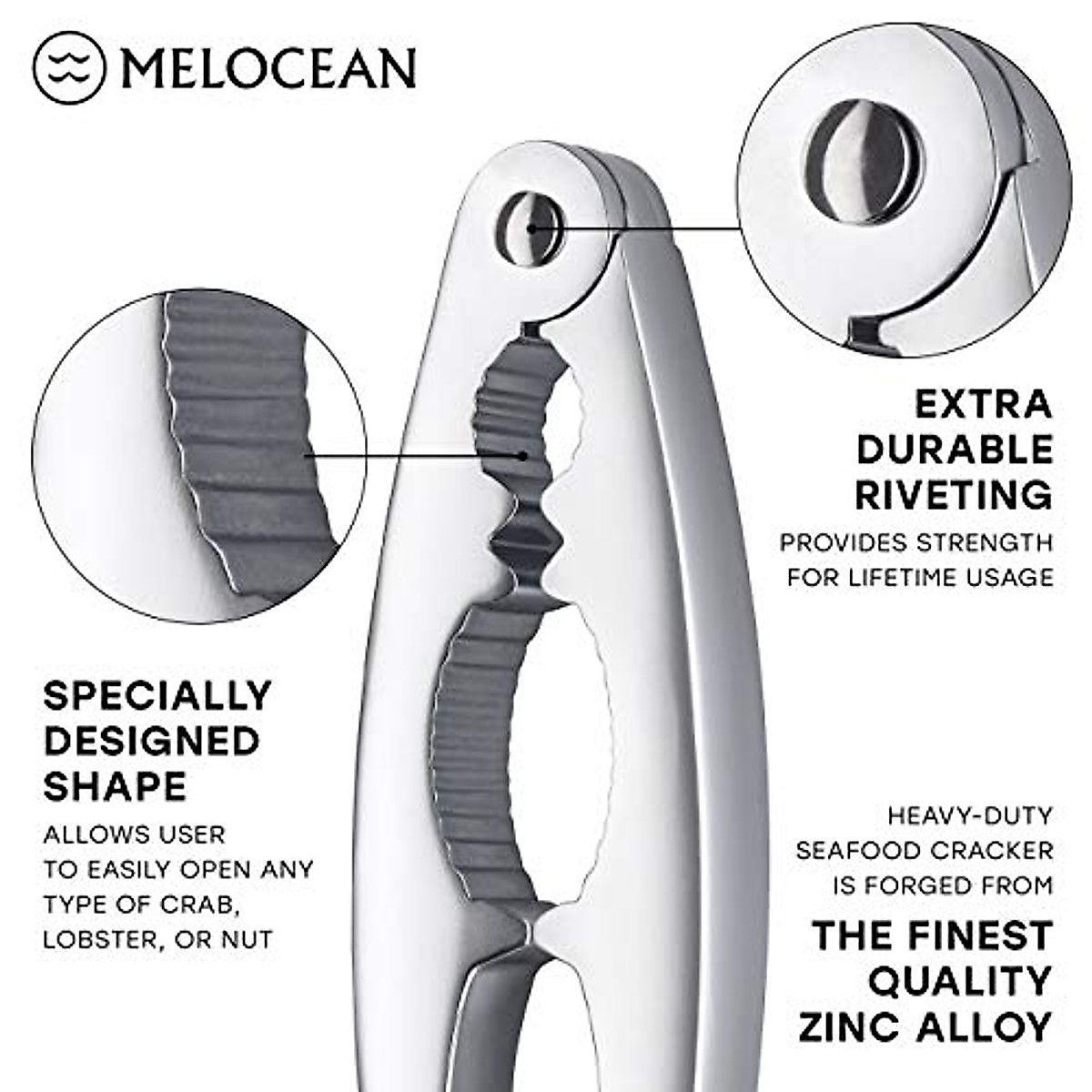 Crab Crackers and Tools Set - Premium 2 Lobster Crackers and 6 Seafood Forks Kit - Professional Seafood Tools Set Crab Leg Crackers and Tools - Nut Crackers for All Nuts Walnut Pecan Cracker and Picks