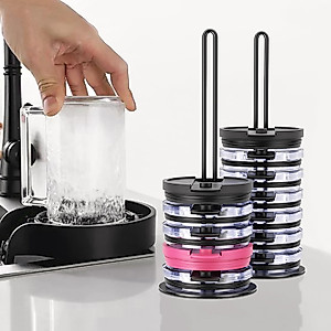 songsoso 2 Pack Tumbler Lid Organizer: Cup Lid Organizer - Each Vertical Storage Up to 11 Lids for Yeti/Stanley/Simple Modern Cup Lids.
