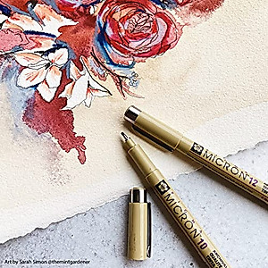 Sakura Pigma 30061 Micron Blister Card Ink Pen Set, Black, Ass't Point Size 3CT Set