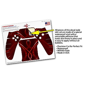 WraptorSkinz Skin Wrap compatible with Sony PS5 DualSense Controller Abstract 01 Red (CONTROLLER NOT INCLUDED)