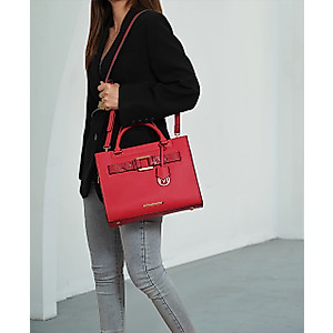 MKF Collection Tote Bag for Women, Vegan Leather Top-Handle Crossbody Satchel & Wristlet Wallet Purse Handbag