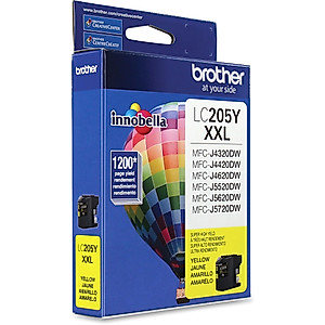 Brother Printer LC205Y Super High Yield Ink Cartridge, Yellow