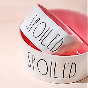 FUUIE Bowls for Food and Water Large Capacity Cat Ceramic Bowl Big Dog Food Water Feeder Pet Drink Eat Feeding Accessories Puppy Kitten Dish Bowls (Color : Blue)