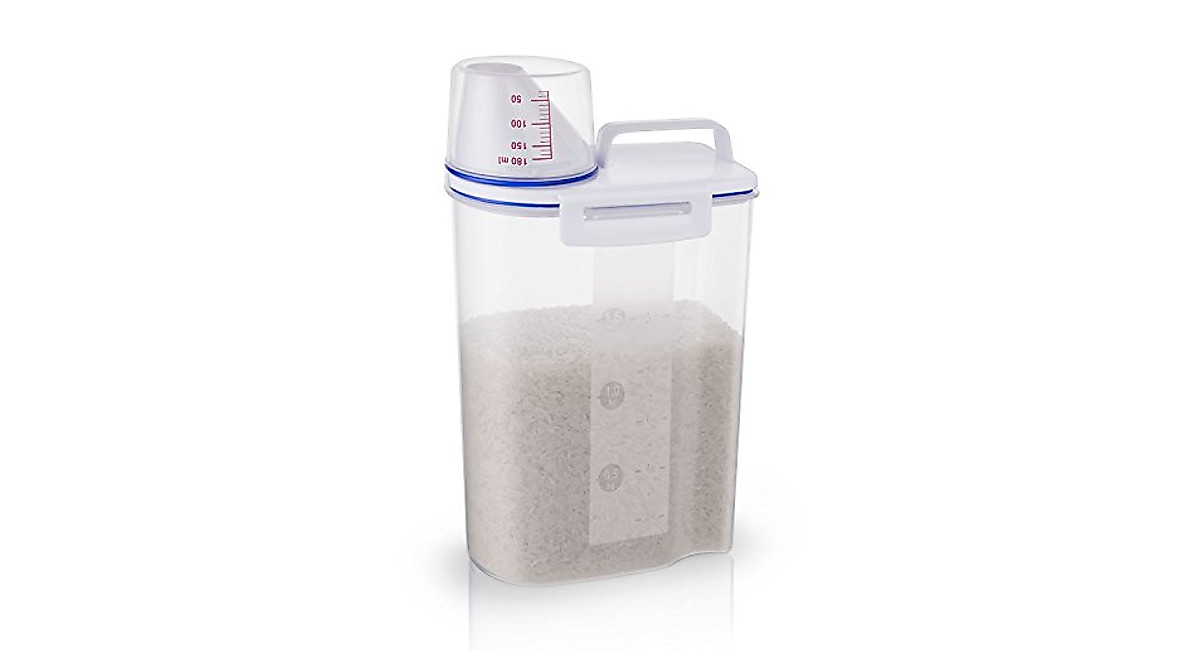 TBMax Airtight Rice Storage Bin & Cereal Container w/ Cup
