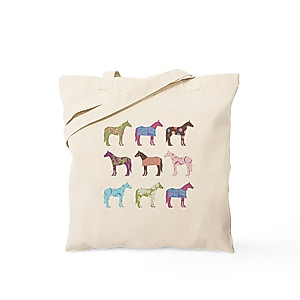 CafePress Colorful Horse Pattern Tote Bag Canvas Tote Shopping Bag