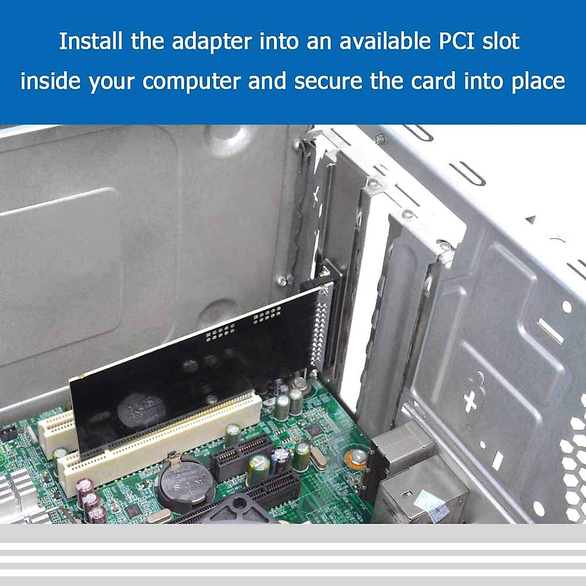GODSHARK PCI to DB25 LPT Parallel Port Expansion Card with Low Profile Bracket, PCI Parallel Port Converter Adapter Controller for Desktop PC Printer