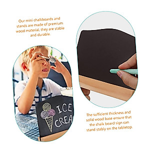 iplusmile 12pcs Double Sided Chalkboard Signs Mini Chalkboard Stands Buffet Chalkboards Small Blackboard Slate Bar Chalkboard Black Tag Board Wedding Chalkboard Sign Table Food