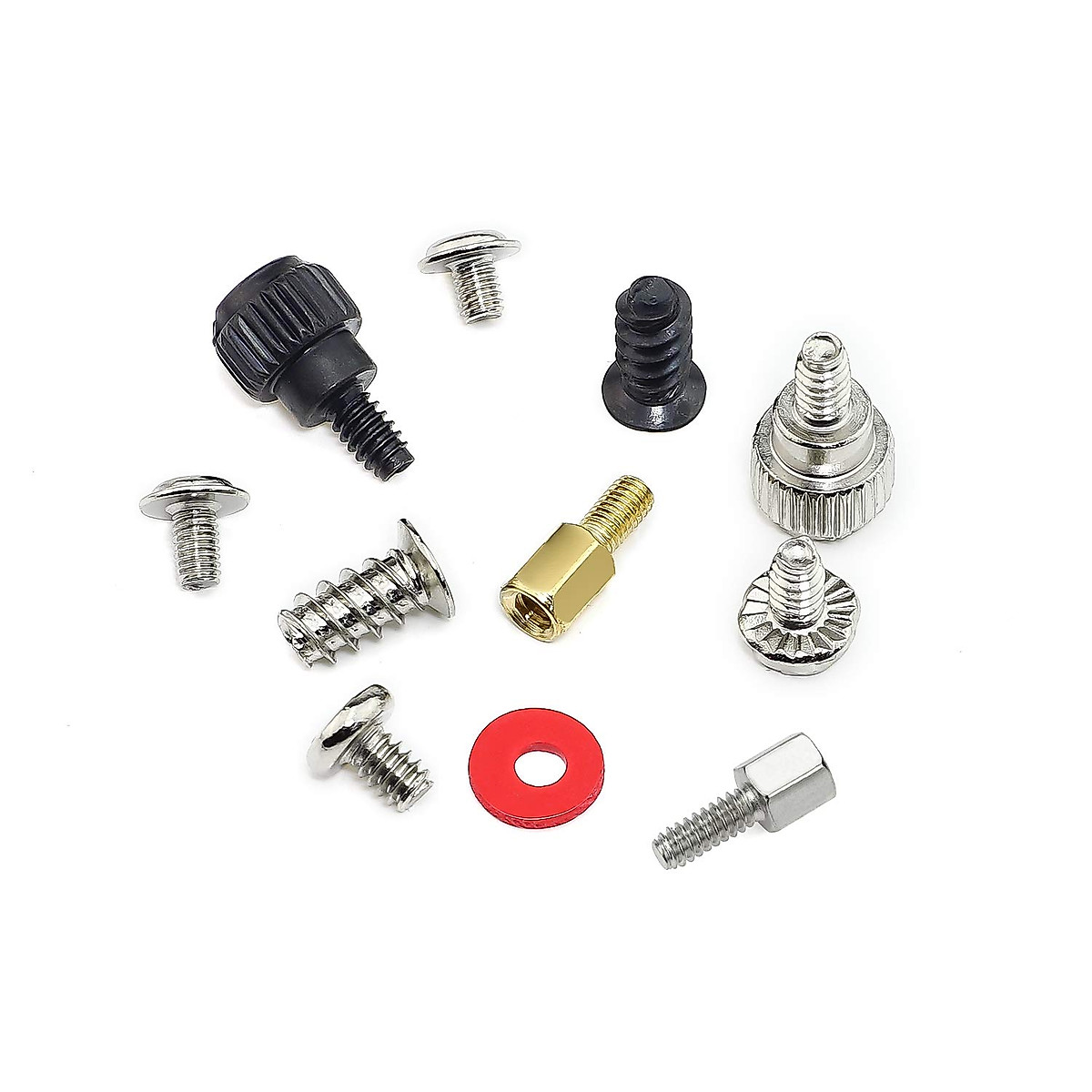 Sutemribor 300PCS Personal Computer Screw Standoffs Set Assortment Kit with a Screwdriver for Hard Drive Computer Case Motherboard Fan Power Graphics