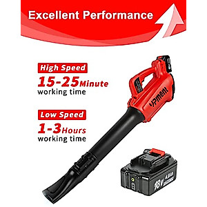 Vpment 460CFM 117MPH 18V Electric Cordless Leaf Blower-6 Adjustable Speeds，4.0 Ah Battery（Charger Included）