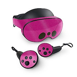 MightySkins Glossy Glitter Skin Compatible with Meta Quest Pro - Solid Hot Pink | Protective, Durable High-Gloss Glitter Finish | Easy to Apply, Remove, and Change Styles | Made in The USA