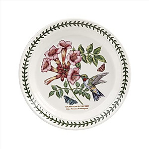 Portmeirion Botanic Garden Birds Collection Salad Plates | Set of 6 Plates 8.5 Inch with Assorted Bird Motifs | Made of Earthenware | Dishwasher and Microwave Safe | Made in England