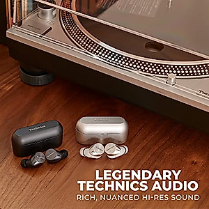 Technics True Wireless Multipoint Bluetooth Earbuds with Advanced Noise Cancelling, HiFi, Impressive Call Quality Using JustMyVoice Technology, Alexa Built In, EAH-AZ60-S (Silver)