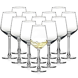 UMEIED 12oz Red Wine Glasses Set of 12, Long Stemmed Durable Crystal Clear Wine Glasses, Premium Wine Glasses, Perfect for Wine Tasting, Wedding, Party and Home