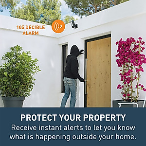 Netatmo Smart Outdoor Security Camera with 105-dB Siren & WiFi | Sends Alerts to Your Smartphone | Floodlight & Movement Detection | Night Vision | Security Without Monthly Fees (Black)