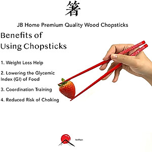 JapanBargain 3647, Bamboo Chopsticks Reusable Japanese Chinese Korean Wood Chop Sticks Hair Sticks 5 Pair Gift Set, Dragonfly Pattern Dishwasher Safe, 2 Packs