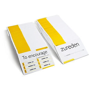 200 German Verb Conjugation Present Tense Flash Cards - Full Examples in Both German and English