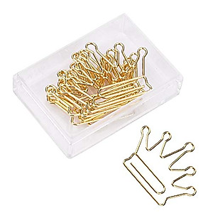 10pcs Crown Shape Paper Clips Bookmark Marking Document Organizing Clip for Office School Stationery Supplies