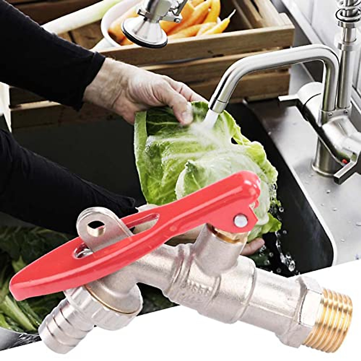 Metal Draft Faucet,Brass Draft Beer Tap Faucet Lock for Kegerators Brass 1/2" Thread Water Tap Lockable Faucet Home Outdoor Garden Tool Garden Outdoor Brass Faucet