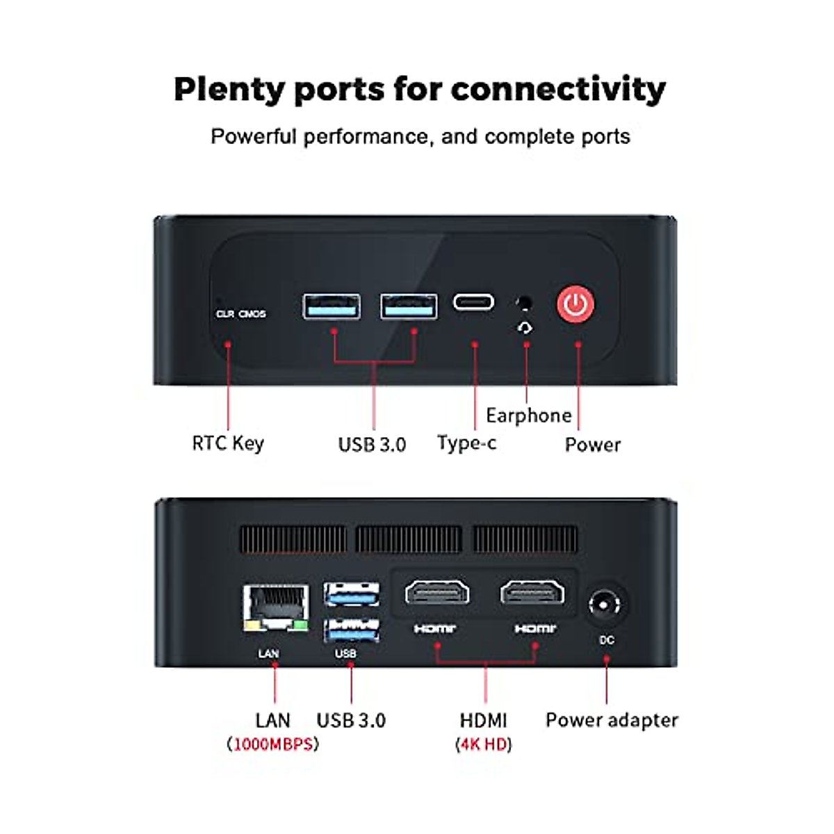 Beelink SER3 AMD Ryzen 5 3550H Processor Mini PC,Mini Computer with 16G DDR4 RAM/500GB M.2 NVMe 2280 SSD,Support 4K FPS/Dual HDMI/WiFi 5/BT4.0/Support Auto Power On